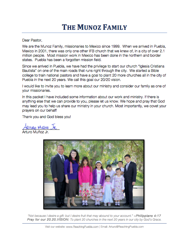 Information Packet – Reaching Puebla